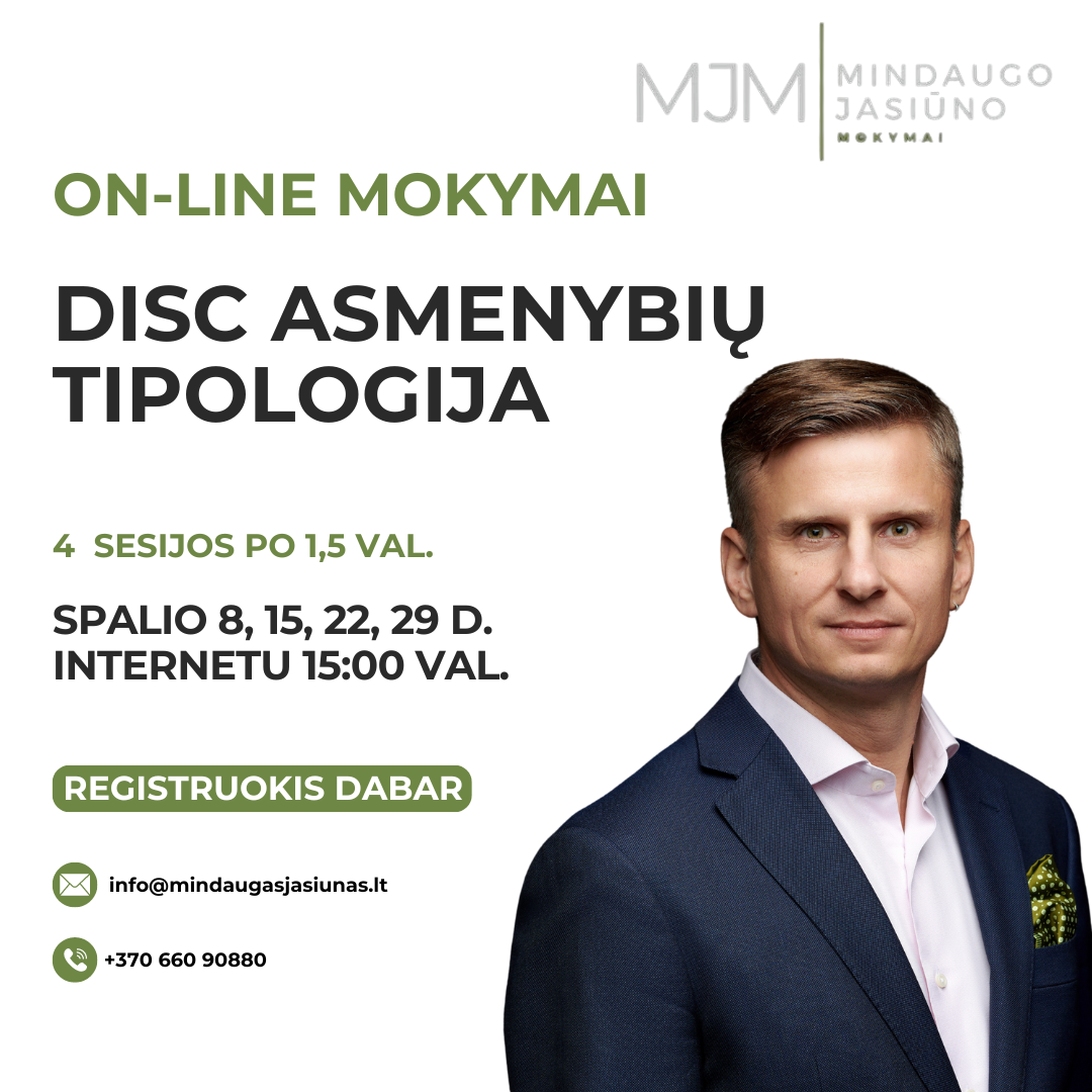 DISC mokymai ONLINE - MINDAUGAS JASIŪNAS